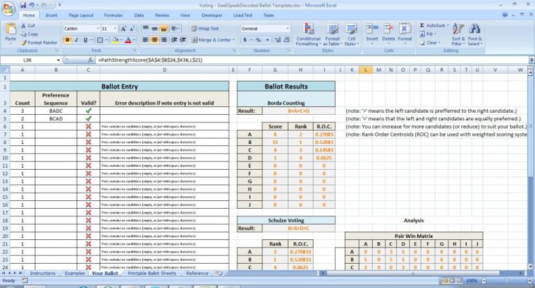 Streamlining Election Vote Counting with an Excel Election Template ...